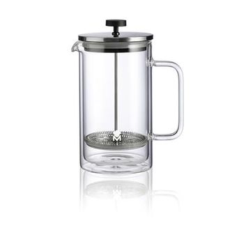 Masterpro Foodies Mixology - 800 ml Kaffee schlauchd B selbst - Hergestellt in Borosilikatglas mit Doppelwand - mit Edelstahl -Filternetz - Elegante Presseliebh