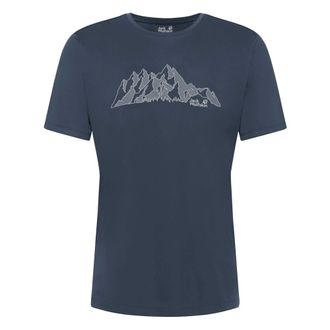 Jack Wolfskin Homme, Sport, Bleu, Taille: L Peak Graphic T