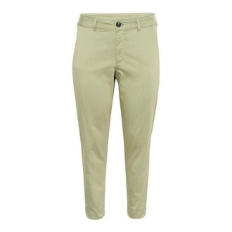 Kaffe Curve Oliven Gr&uuml;ne Cropped Chino Hose - - Trousers - Damen - Gr&uuml;n - XL