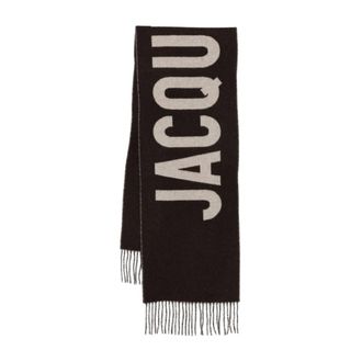 Jacquemus Brauner Logo Wollschal - - Accessories - Damen - Braun - ONE SIZE