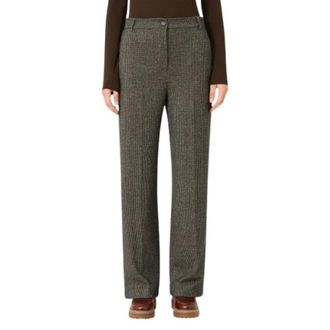 Max Mara Pantalon Droit - Femme - Pantalons - Brun - Taille: 42 FR