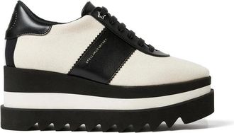 Stella McCartney Femme, Chaussures, Beige, Taille: 38 1/2 EU Sandales compens&eacute;es &agrave; plateforme tiss&eacute;e