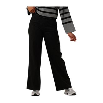 Object Weite Schwarze Hose - - Trousers - Damen - Schwarzk - XS