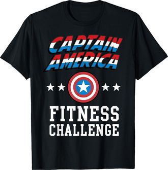 MARVEL Captain America Fitness Challenge Gewichtheben T-Shirt