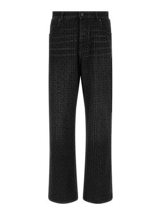 Balmain Straight Leg Jeans - Schwarz