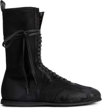 Ann Demeulemeester Fides Soft High-Top Boxing Sneakers