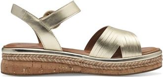 Tamaris Femme 1-28219-42 Sandale Plate, Or Clair, 37 EU