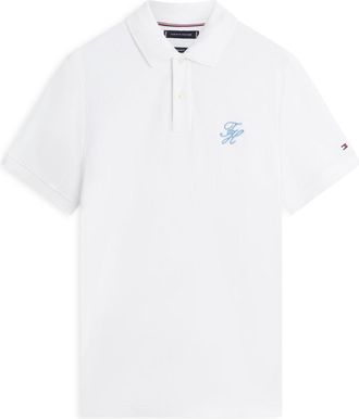 Tommy Hilfiger Poloshirt aus einem Baumwoll-Mesh mit Monogramm-Stickerei, Regular Fit in