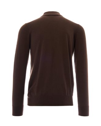 Paolo Pecora Mens Polo Shirt Virgin Wool, Beaver T-shirts And Polos