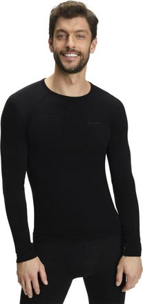 Falke Herren Baselayer-Shirt Wool-Tech Round Neck M L/S SH Wolle Schnelltrocknend 1 Stück, Schwarz (Black 3000), XXL