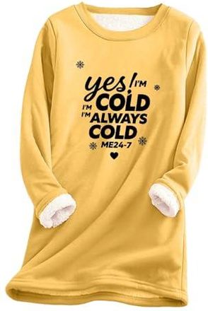 Generic sous Pull Femme Haut Thermique Femme sous Pull Thermique Femme Doux Glamour D&eacute;bardeur Thermique &Eacute;pais Col Rond en Polyester Top Chaud Et Tendance pour