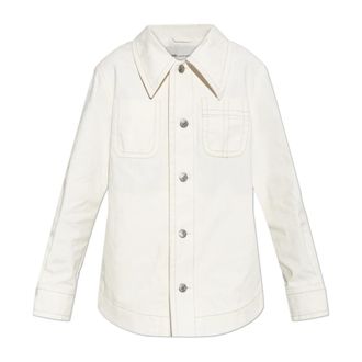 Ami Baumwoll-Arbeitsjacke mit Kn&ouml;pfen - - Jackets - Damen - Wei&szlig; - XS