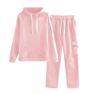 Generic V&ecirc;tements de sport pour femme en coton et lin &agrave; jambes larges deux pi&egrave;ces avec pantalon &agrave; paillettes pour femme - Ensemble de surv&ecirc;tement pour femme, 