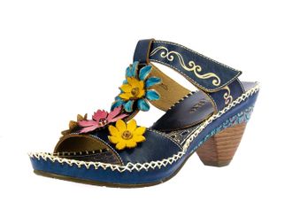 Laura Vita Damen BECIGNETO 34 Pantoletten, Blau (Bleu Bleu)