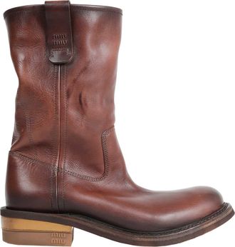 Miu Miu Foule Leather Boots