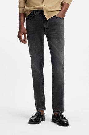 HUGO BOSS Slim-fit-Jeans HUGO HUGO 734, Herren, Gr. 32, L&auml;nge 32, schwarz (dunkelgrau023), Denim/Jeans, Obermaterial: 61% Baumwolle, 38% Lyocell, 1% Elasthan, u