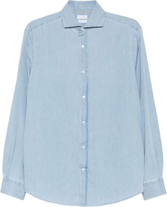 Brunello Cucinelli Homme, Chemises, Bleu, Taille: M Casual Shirt