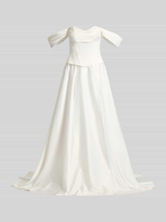 Luxuar Fashion Brautkleid aus Satin mit Drapierungen