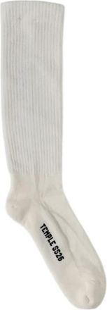 Rick Owens Homme, Sous-v&ecirc;tements, Blanc, Taille: S Calzini in maglia
