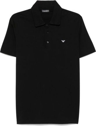 Emporio Armani Homme, Tops, Noir, Taille: XL T-shirts et Polos noirs avec manches courtes