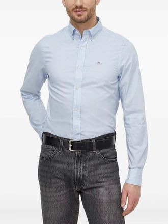 GANT chemise &agrave; logo brod&eacute; - Bleu