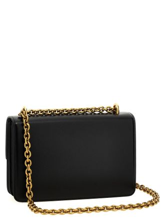 Valentino Garavani VLogo Leather Shoulder Bag - Black
