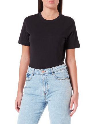 Seidensticker Damen T-Shirt - Fashion - Regular Fit - tailliert - Rundhalsausschnitt - B&uuml;gelleicht - Kurzarm,Schwarz,XL