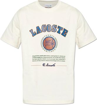 Lacoste Homme, Tops, Beige, Taille: M T-shirt avec logo