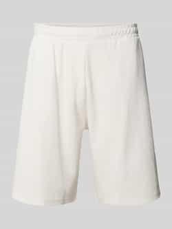 Review Straight Fit Sweatshorts mit Strukturmuster
