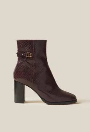 Claudie Pierlot Bottines effet serpent cuir vernis