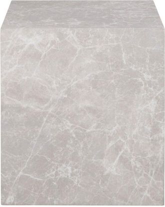 House Nordic House Nordic - Table dappoint carr&eacute;e 40x40x45 cm d&eacute;cor aspect marbre beige