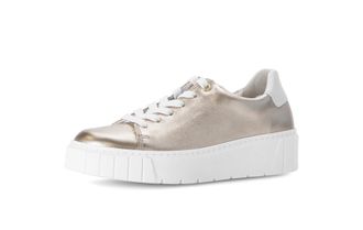 Gabor Damen Low-Top Sneaker, Frauen Halbschuhe,stra&szlig;enschuhe,Strassenschuhe,Sportschuhe,Freizeitschuhe,Turnschuhe,Puder/Weiss,38 EU / 5 UK