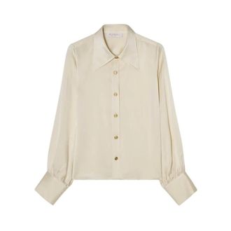 Busnel Femme, Blouses et Chemises, Beige, Taille: 38 FR Anita Silk Blouse