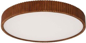Lindby LED Plafonnier &agrave; intensit&eacute; variable Velua en bois pour salon & salle &agrave; manger
