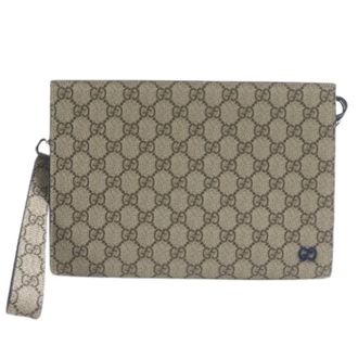 Gucci Pre-owned GG Supreme Canvas Clutch Bag - - Pre-owned - Herren - Beige - ONE SIZE