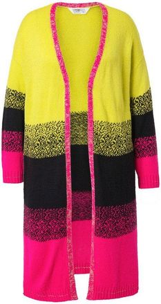 Angel Of Style Strickjacke Long-Strickjacke Blockstreifen-Farbverlauf