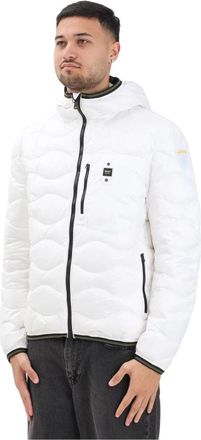 Blauer Homme, Vestes, Blanc, Taille: L Piumino Wave