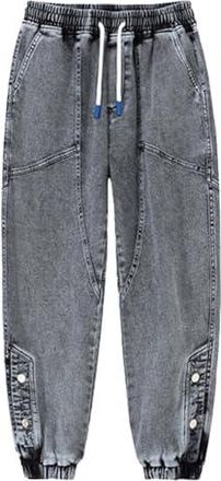 Generic Jean Homme Jeans Homme Jean Homme Regular Confortable Classique Broderie Grande Taille Ceinture Coulissante - Pantalon Workwear D&eacute;contract&eacute; Confortabl