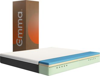 Emma Original Matratze 160x200 cm, 25 cm Hoch, H2 Mittelweich - 5-Zonen-Komfort, Memory- & Kaltschaummatratze, Druckentlastend, Atmungsaktiv, Waschbarer Be