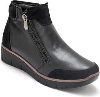 Pediconfort Boots double zip compensées - FEMME - Taille : 41 - Couleur : Noir
