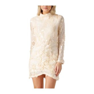 Second Female Glimmer Kleid - - Dresses - Damen - Beige - L