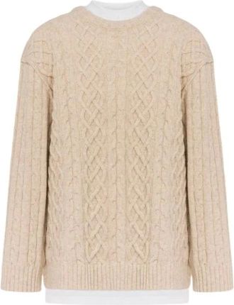 Moschino Homme, Pulls, Beige, Taille: L Pull Shetland en laine