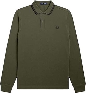 Fred Perry Fp LS Twin Tipped T-shirt thermique pour homme, Vert militaire, XL