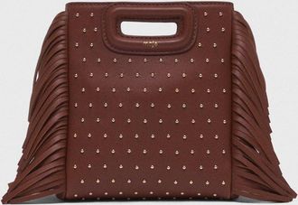 Maje M Mini-tasche Aus Leder Mit Nieten - Braun - Maje