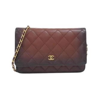 Chanel Pre-owned Timeless Classic Lambskin Chain Wallet - - Pre-owned - Damen - Braun - ONE SIZE