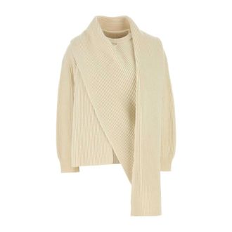 Jil Sander Damen, Strickwaren, Wei&szlig;, XSGr&ouml;&szlig;e