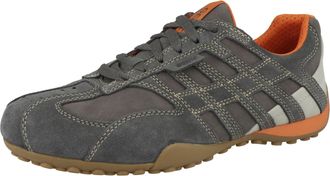 Geox Sneaker low Geox Snake Schuhe grau orange Velour Nubuck U55MNA