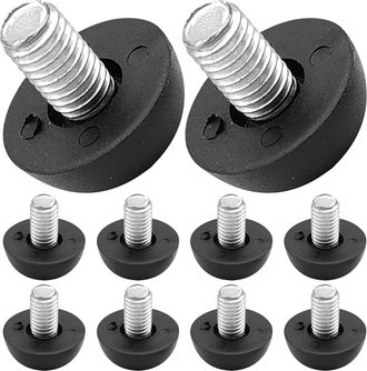 Valiclud DIYEAH Verstellbare M8 M&ouml;belf&uuml;&szlig;e 10 St&uuml;ck rutschfeste Schraubgleiter aus Robustem Material Bodenschoner f&uuml;r Gartenm&ouml;bel Tische und St&uuml;hle Schwarze Niv