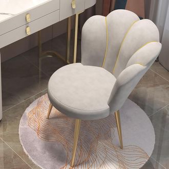 Generic Schminkstuhl, Samt-Kosmetikhocker f&uuml;r das Schminkzimmer, Akzentbank mit Metallbeinen, stilvoller Frisiertischsitz f&uuml;r Schlafzimmer und Wohnzimmer, beq