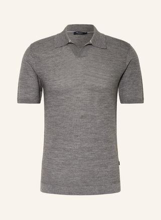 Maerz Maerz Muenchen Strick-Poloshirt grau